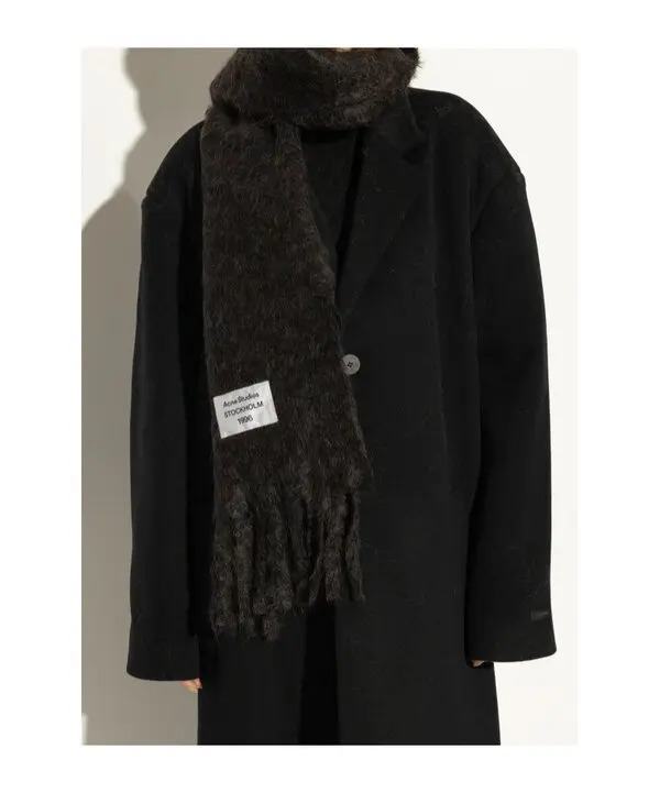 Acne Studios Fringed Scarf - Black