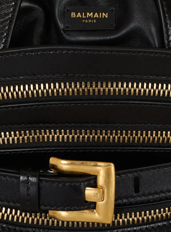 Balmain Mini Bag With Zip And Buckle Detail