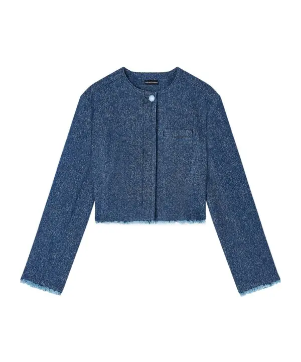 Emporio Armani Fringed Jacket - Blue