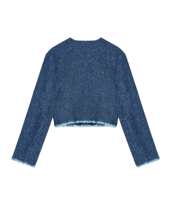Emporio Armani Fringed Jacket - Blue