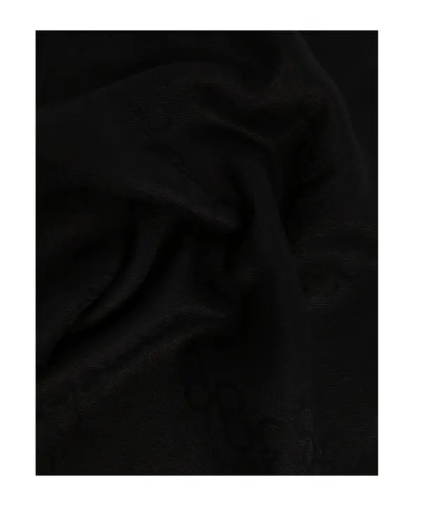 FERRAGAMO Scarf Decorated With A Monogram Pattern - Black