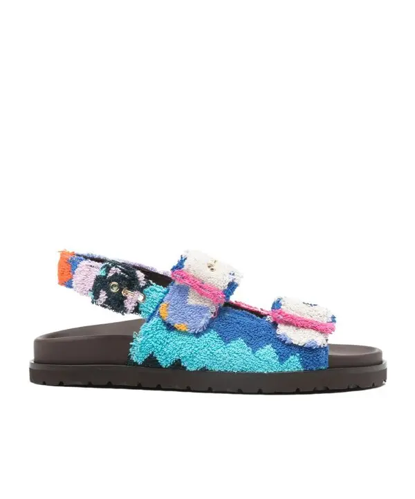 Missoni Mia Zig-zag Double Strap Sandals - Multicolor