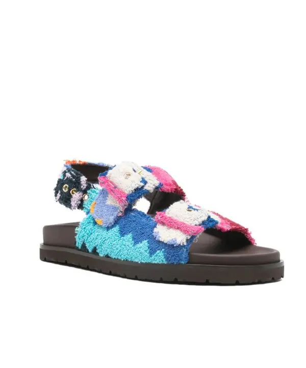 Missoni Mia Zig-zag Double Strap Sandals - Multicolor