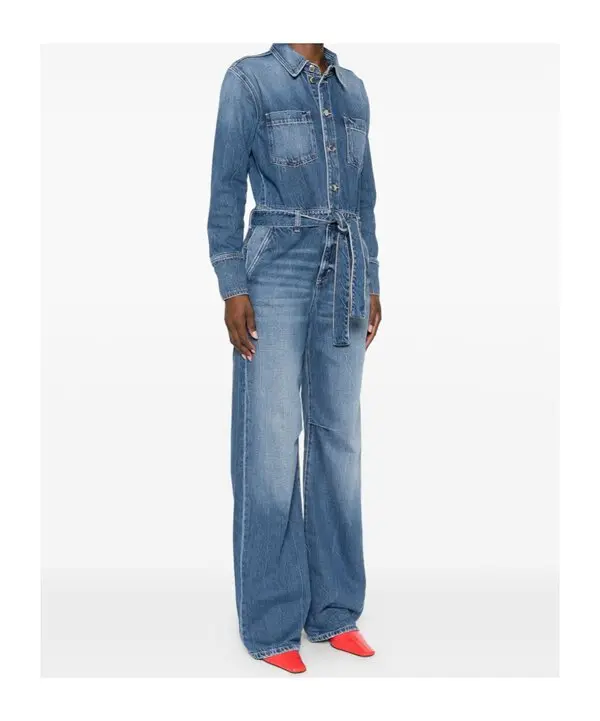 ICON DENIM LOS ANGELES Belted Denim Jumpsuit