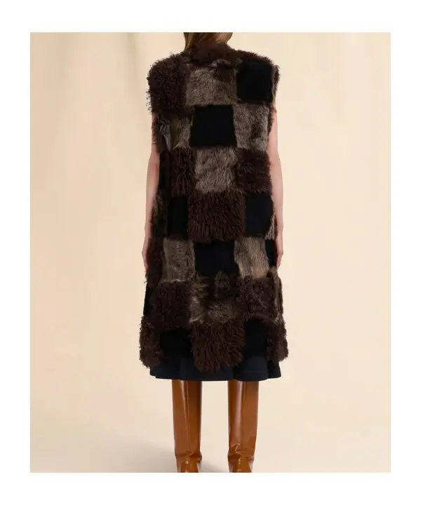 Marni Shearling Long Vest - Peat