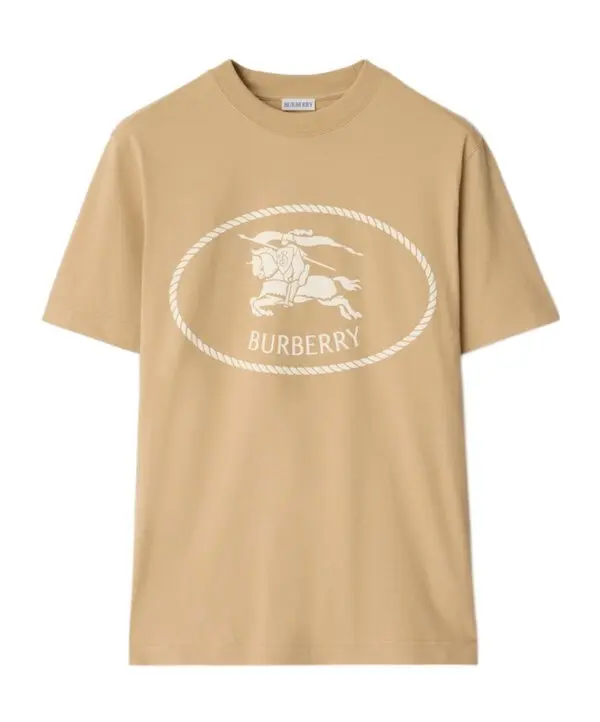 Burberry Knight Stamp Crewneck T-shirt - Flax