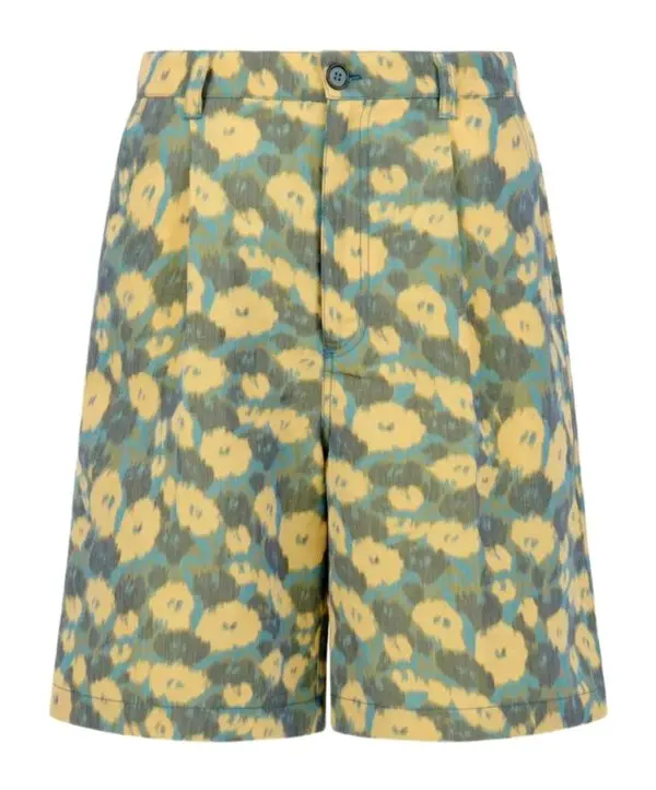 Marni Floral Pleated Shorts - Green
