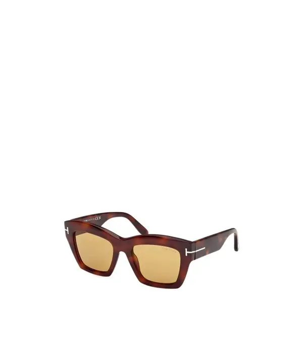 TOM FORD Full Frame Tortoiseshell Sunglasses With Tinted Lenses - Nude