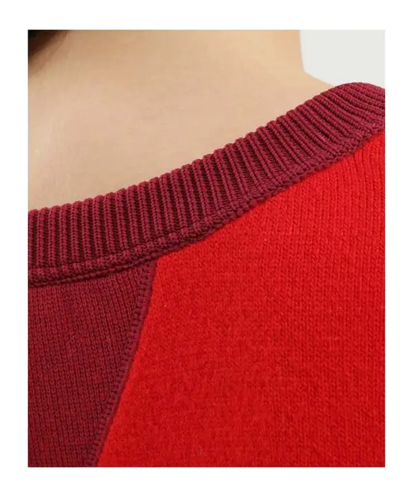 1989 STUDIO Colorblock Ribbed Hem Sweater
