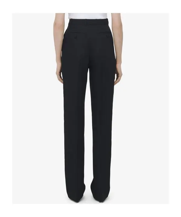 Alexander McQueen Belt-looped Tailored Trousers - Black