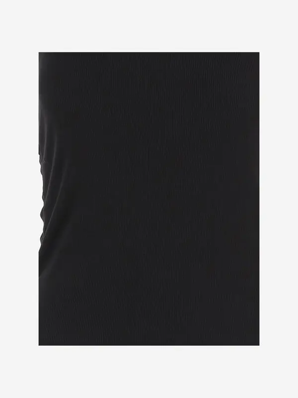 Burberry Sleeveless Ribbed Tank Top With Side Ties - Black