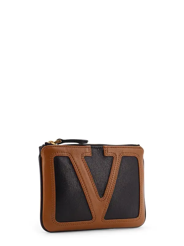 Valentino Garavani Vlogo Patch Zip-up Clutch Bag
