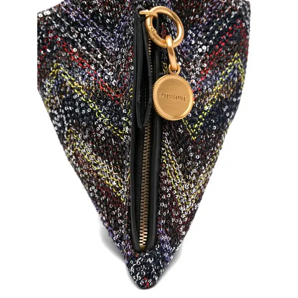 Missoni Knot Detailed Raschel Lurex Tote Bag