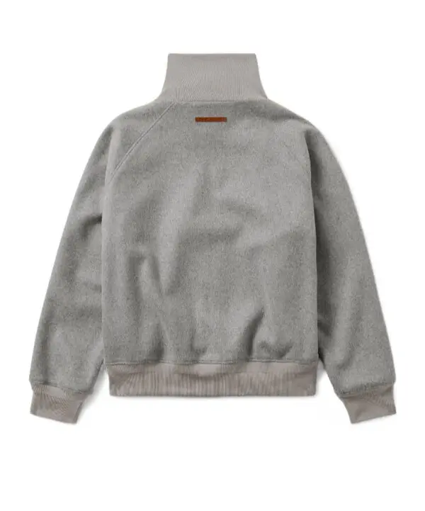 1989 STUDIO Contrast Trim Zip-up Coat - Dark Gray