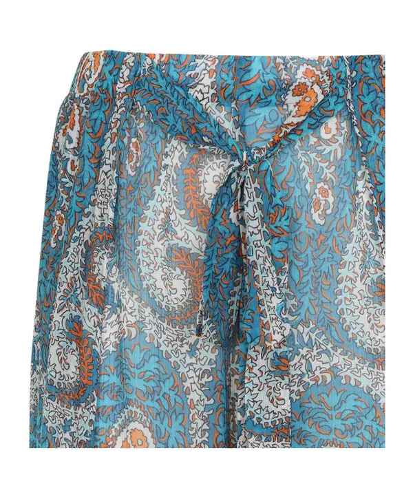 Etro Paisley Print Wide Leg Trousers - Blue