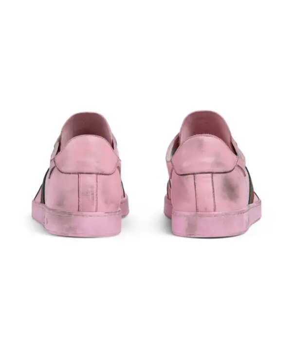 Gucci Stretch Low-top Sneakers With Interlocking G Detail - Pink