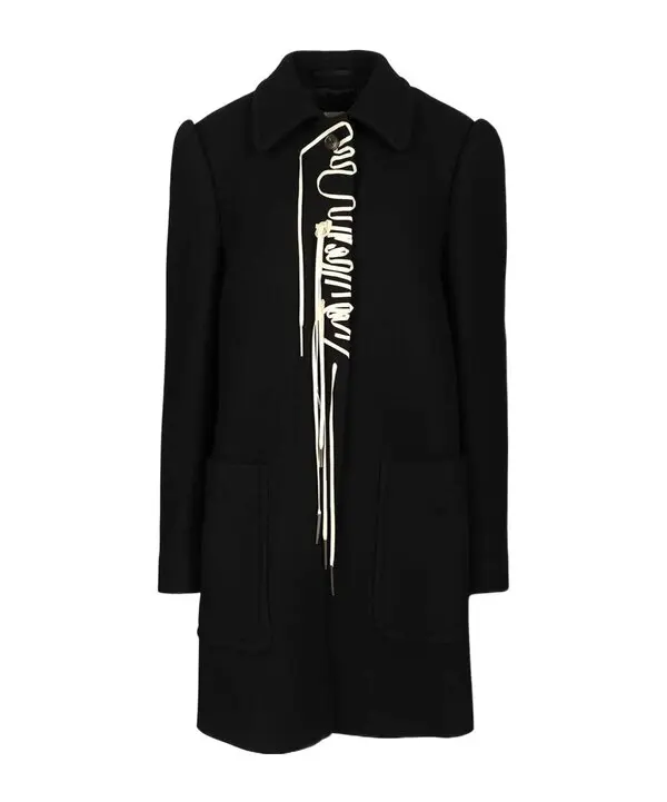 Dries Van Noten Embellished Straight Hem Coat