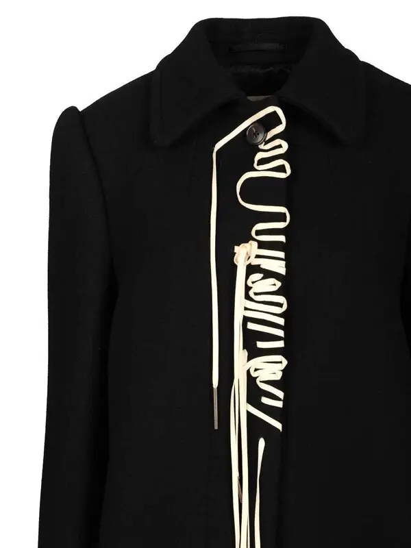 Dries Van Noten Embellished Straight Hem Coat