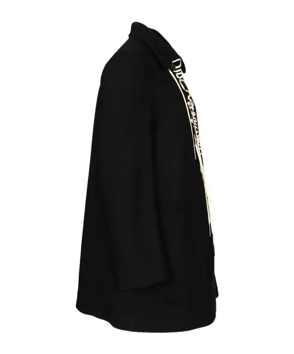 Dries Van Noten Embellished Straight Hem Coat