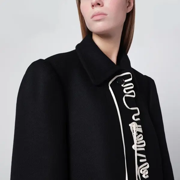 Dries Van Noten Embellished Straight Hem Coat