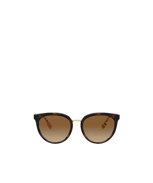 Burberry Oversized Round Frame Sunglasses - Brown