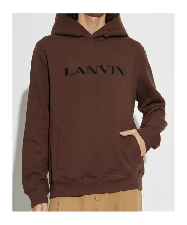 LANVIN Logo Embroidered Hoodie