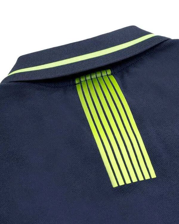 EA7 Navy Blue Logo Printed Polo Shirt