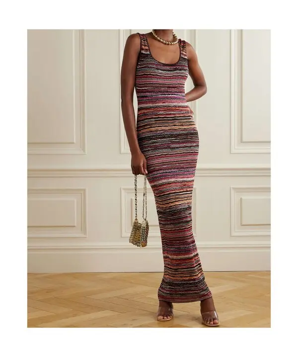 Missoni Sleeveless Maxi Dress With Striped Pattern