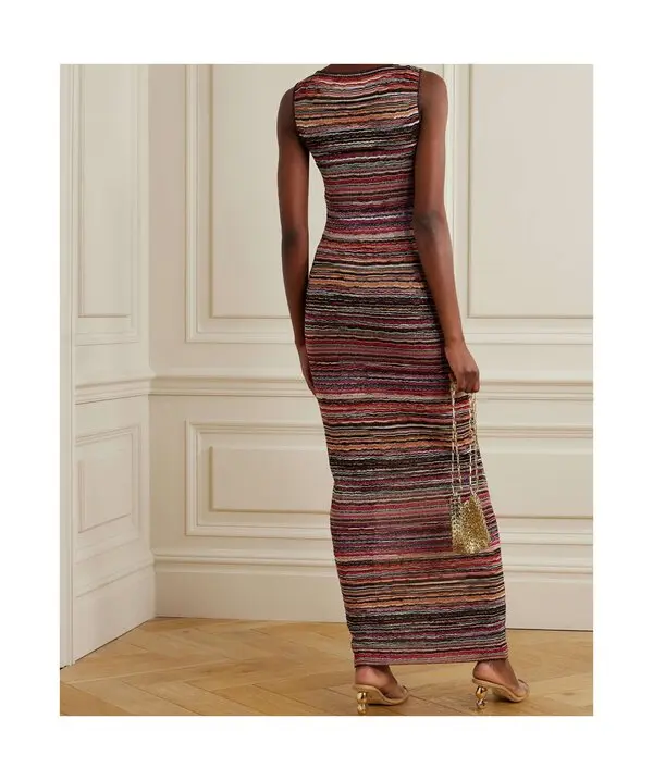 Missoni Sleeveless Maxi Dress With Striped Pattern