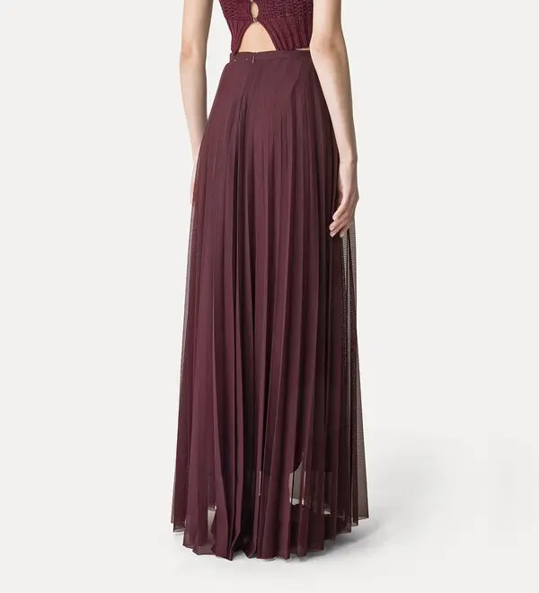 FORTE_FORTE Pleated Skirt - Ruby Red