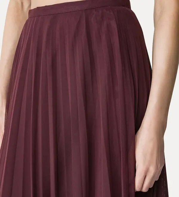 FORTE_FORTE Pleated Skirt - Ruby Red
