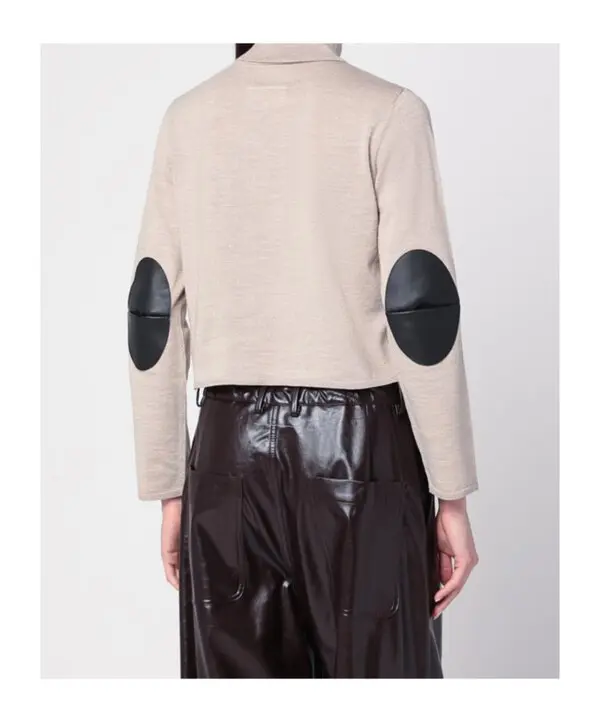 MAISON MARGIELA High Neck Knitted Jumper With Elbow Patches