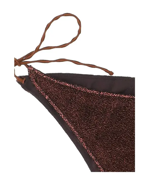 Oseree Metallic Halterneck Bikini Set - Choco