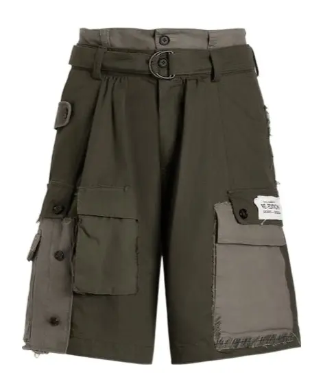 Dolce & Gabbana Patchwork Belted Trousers - Green