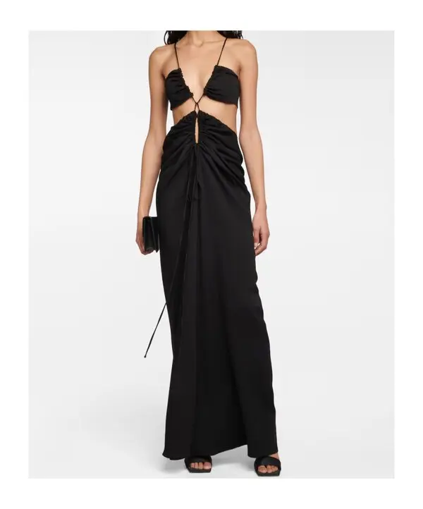 Christopher Esber Pleated Cutout Maxi Dress