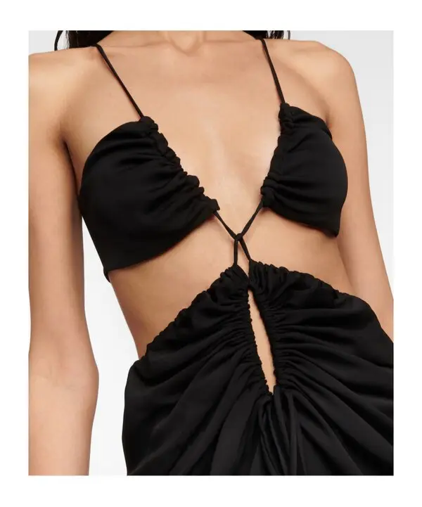 Christopher Esber Pleated Cutout Maxi Dress