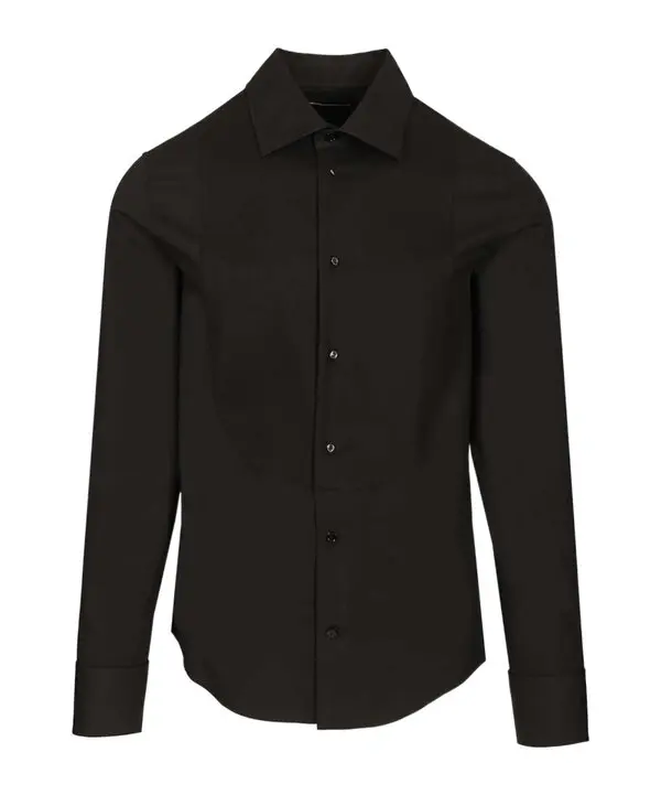 Burberry Townsend Bib Cufflink Shirt - Black