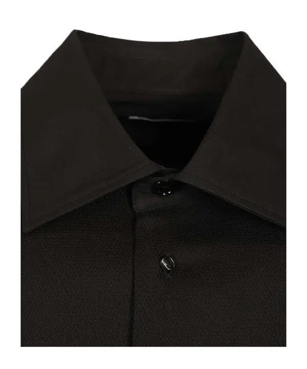Burberry Townsend Bib Cufflink Shirt - Black