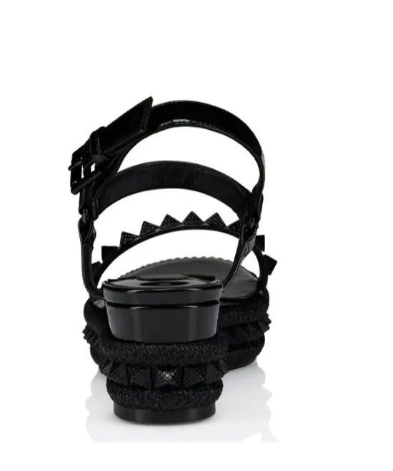 CHRISTIAN LOUBOUTIN Pyra Clou Espadrille Wedge Sandals