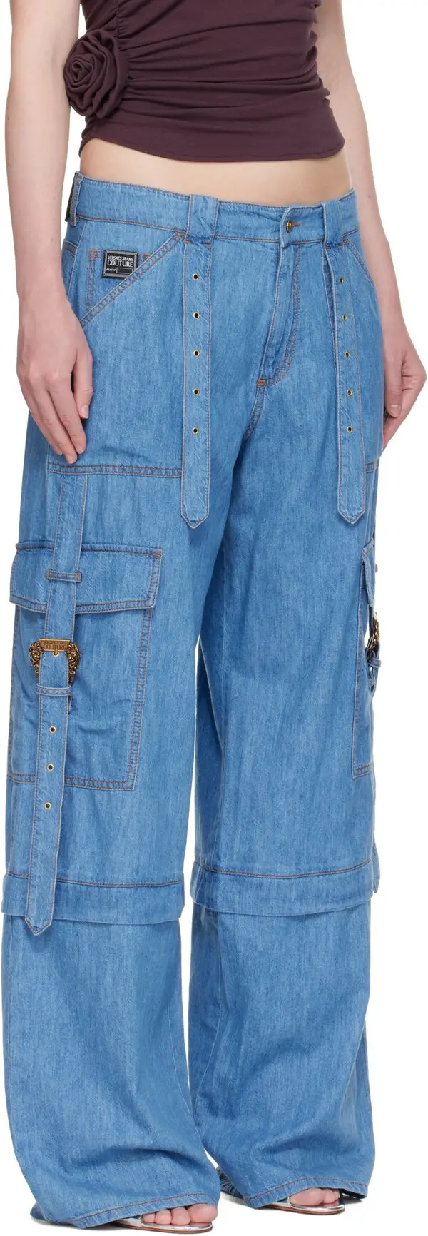 Versace Buckled Cargo Trousers