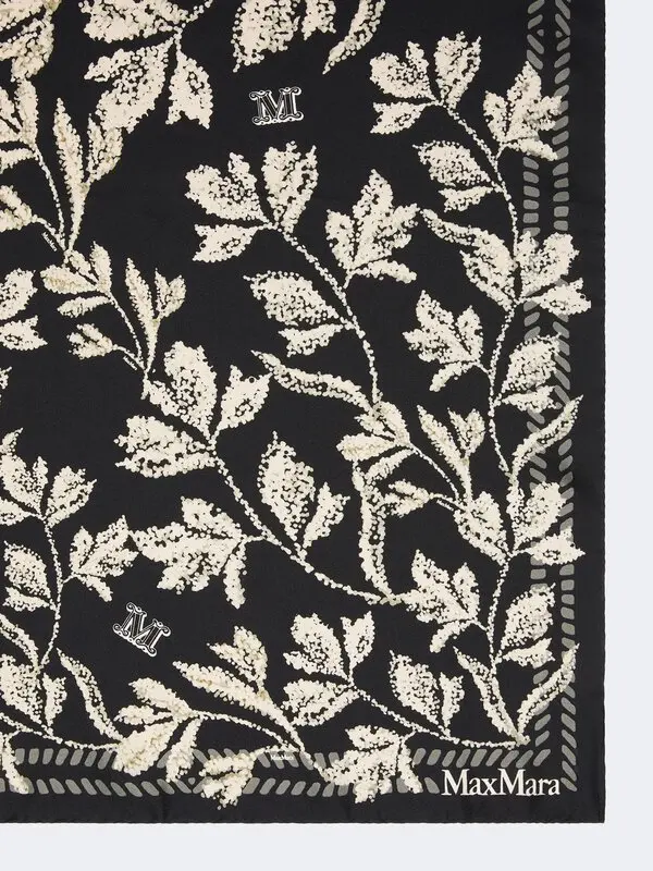 Max Mara Carre Pattern-printed Scarf - Black
