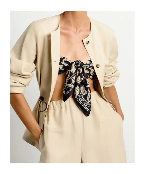 Max Mara Carre Pattern-printed Scarf - Black