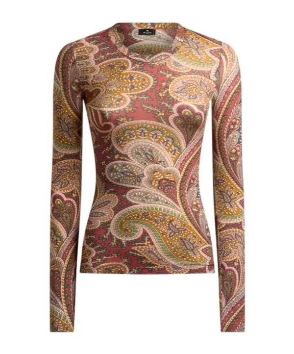 Etro Paisley Print Long Sleeve Top - Multicolor