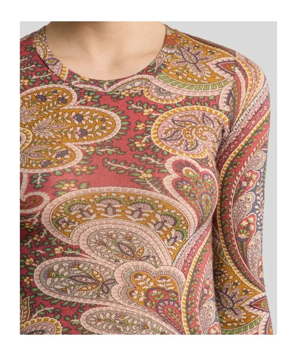 Etro Paisley Print Long Sleeve Top