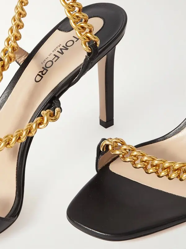 TOM FORD Zenith Chain Embellished Stiletto Sandals