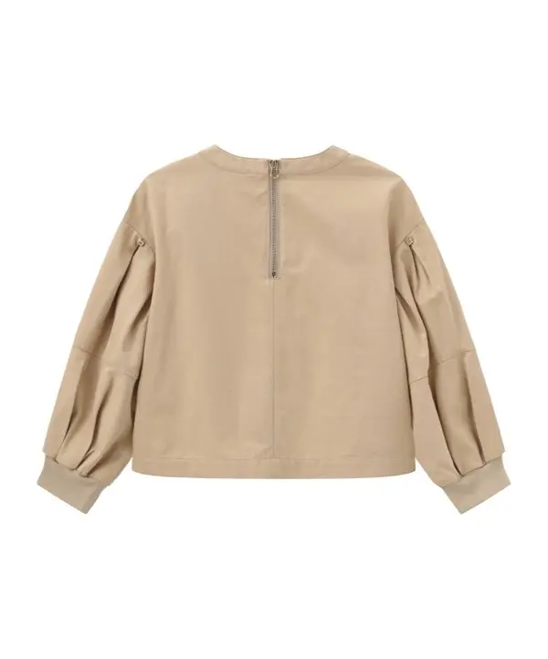 Marissa Chiara Crew Neck T-shirt With Pleated Details