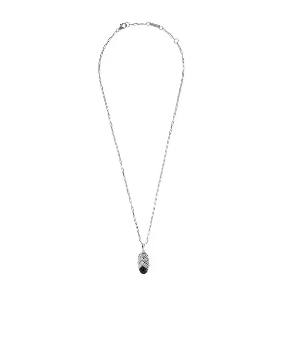 Bottega Veneta Intrecciato Pendant Necklace - Gray
