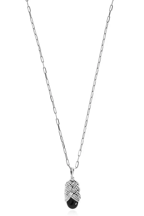 Bottega Veneta Intrecciato Pendant Necklace
