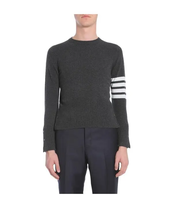 Thom Browne 4-bar Crewneck Jumper - Black