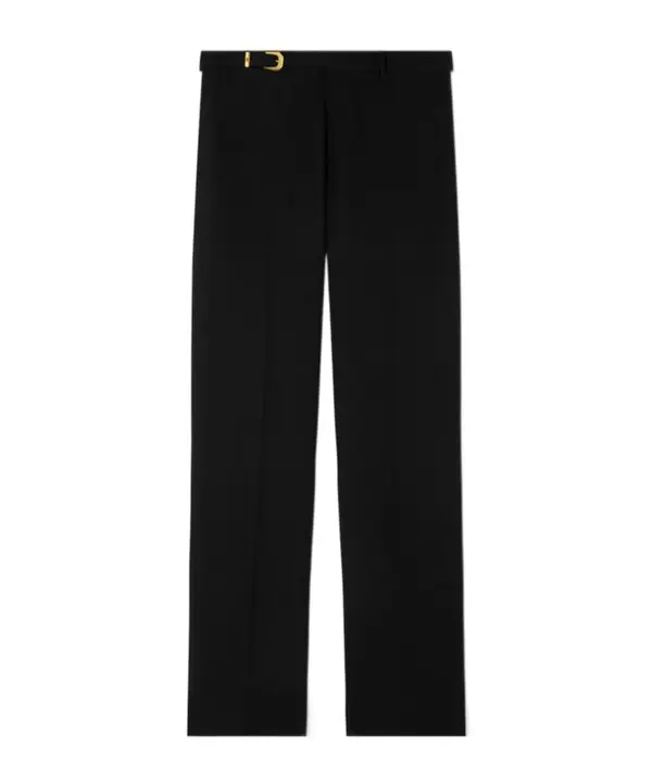 Versace Belted Tailored Trousers - Black